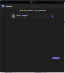 Partager du contenu avec Teams Cast